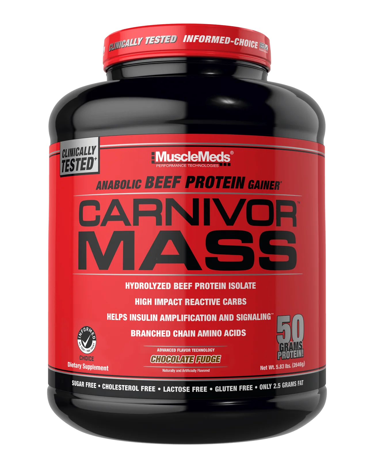 Carnivor Mass - 100% Beef Protein Mass Gainer 2,6KG - Musclemeds - Holy ...